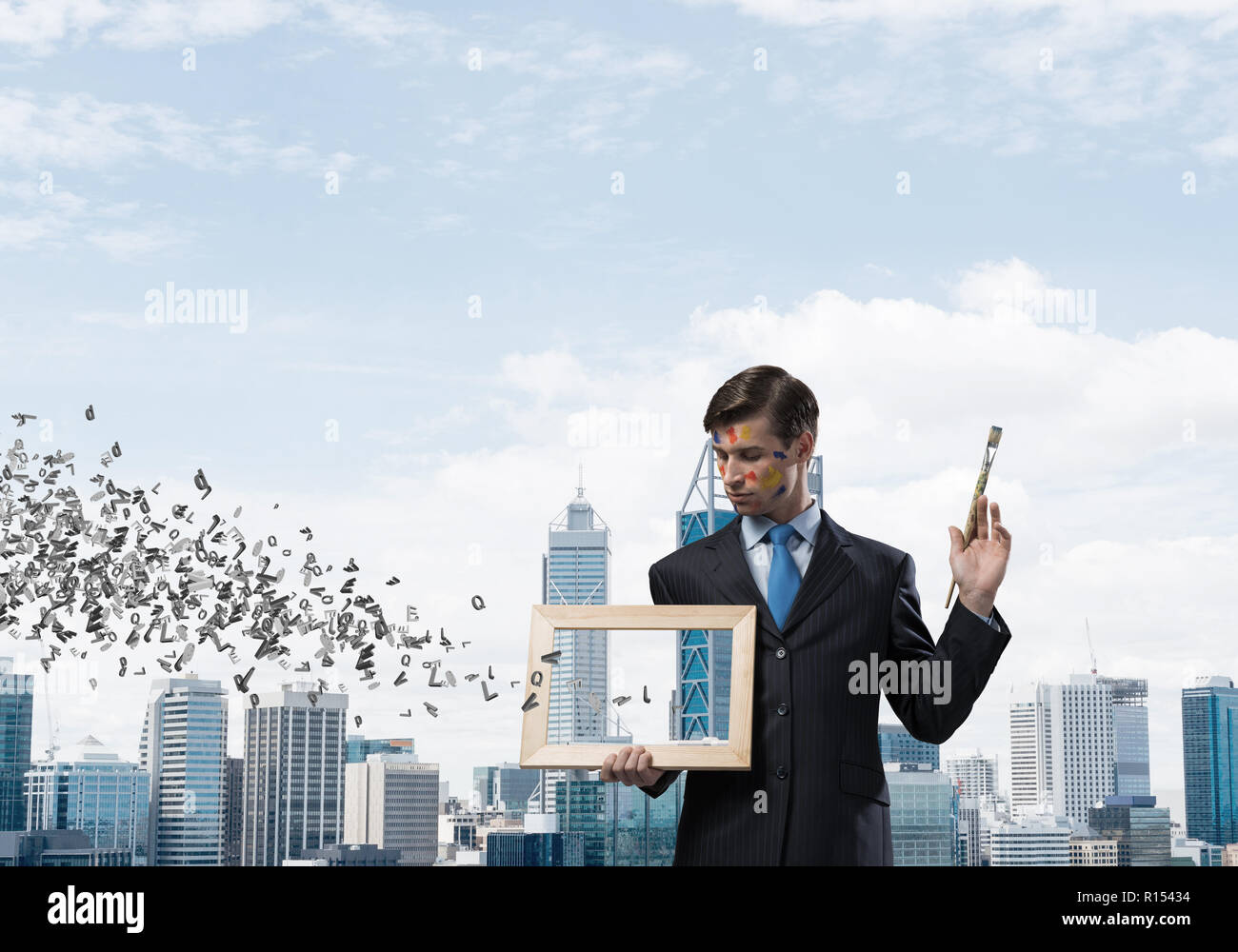 Business inspiration of young man Stock Photo - Alamy
