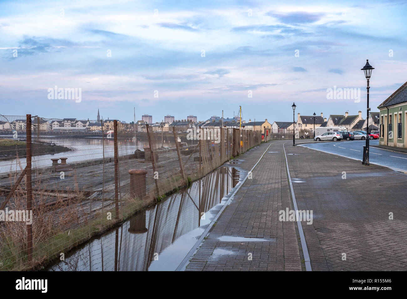 The redeveloped harbour Street Irvine looking into the town past the ...
