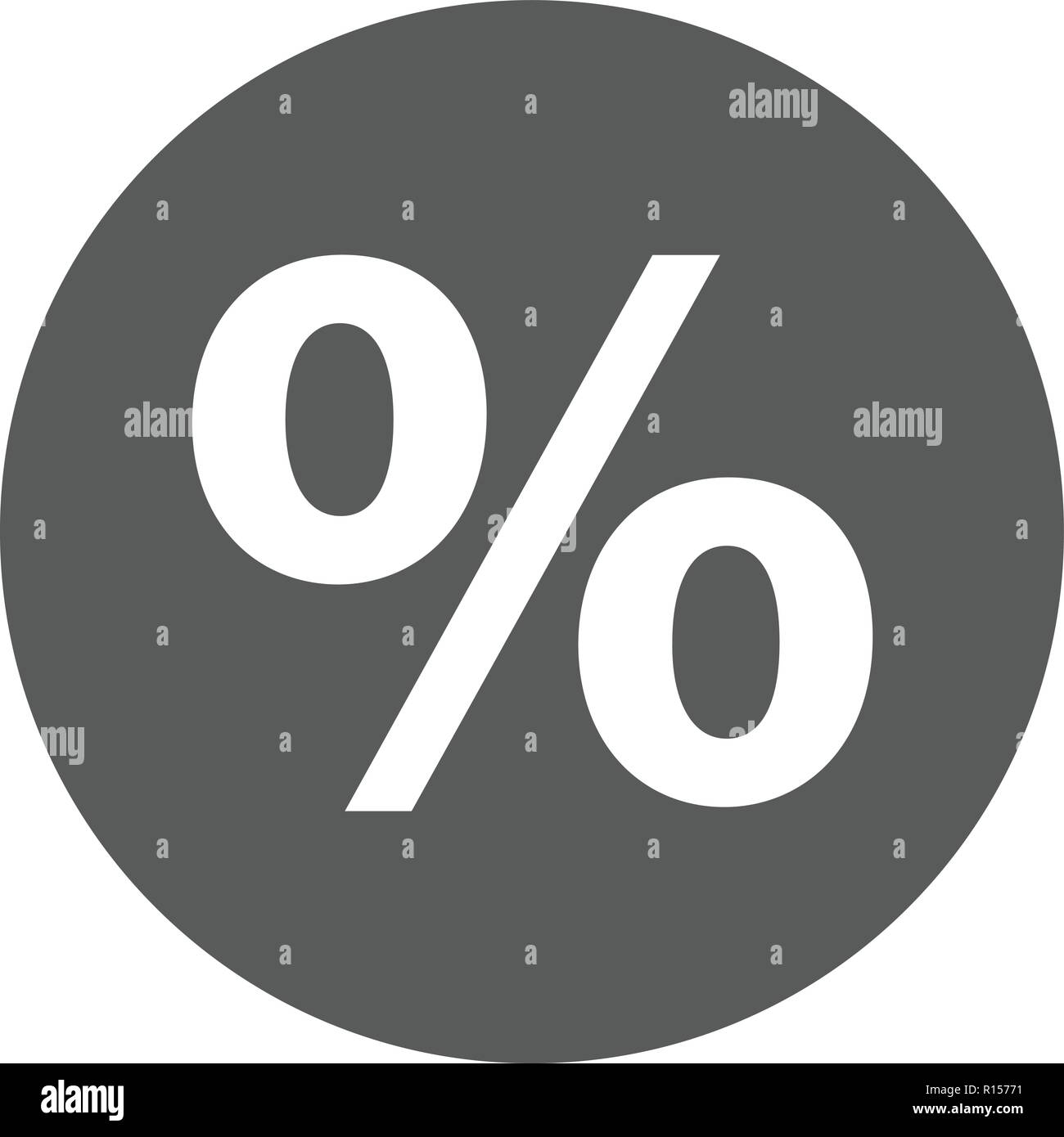 Percent sign vector icon simple isolated on white background Stock ...