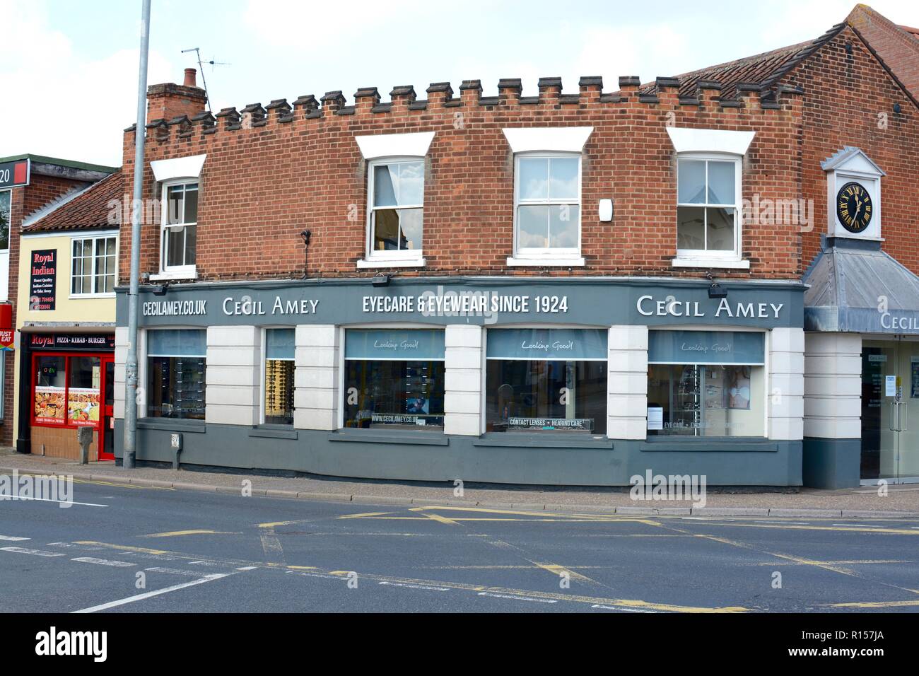 Cecil Amey eyecare and eyewear shop, Wroxham, Norfolk, UK Stock Photo ...