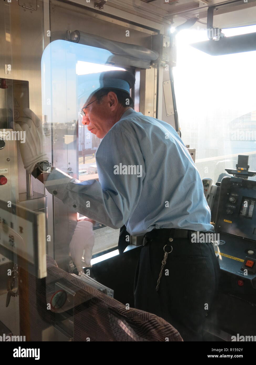 Driver in operator cab hi-res stock photography and images - Alamy