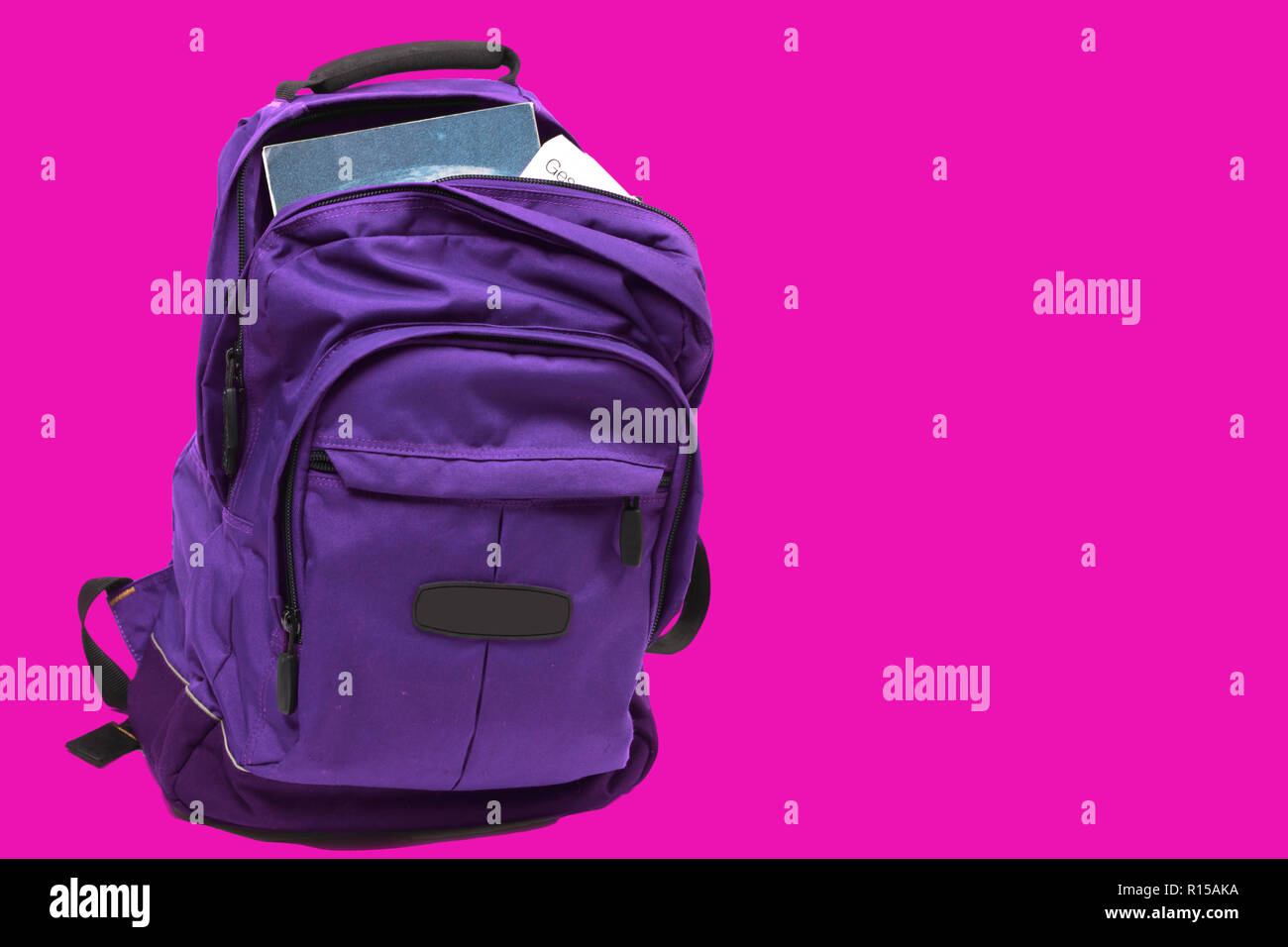 Purple schoolbag hi-res stock photography and images - Alamy