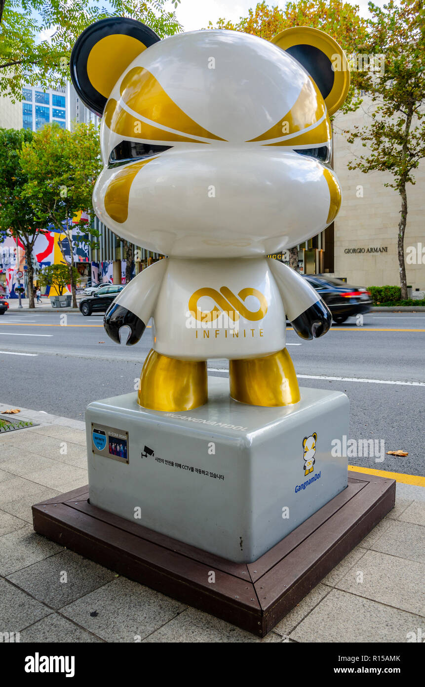 A GangnameDol on K*Star Road in Gangnam, Seoul, South Korea Stock Photo ...