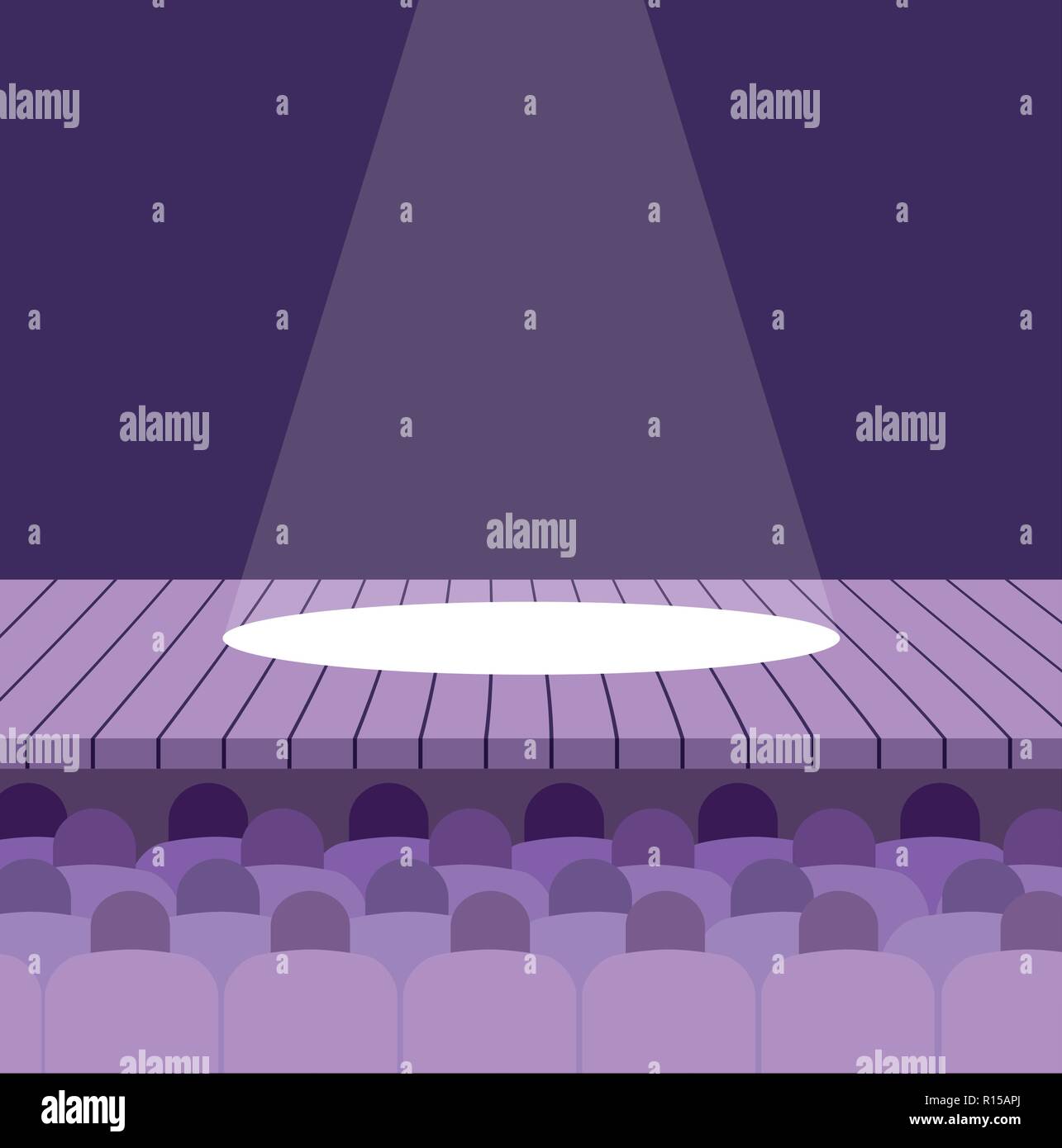 stage people audience lights presentation vector illustration Stock ...