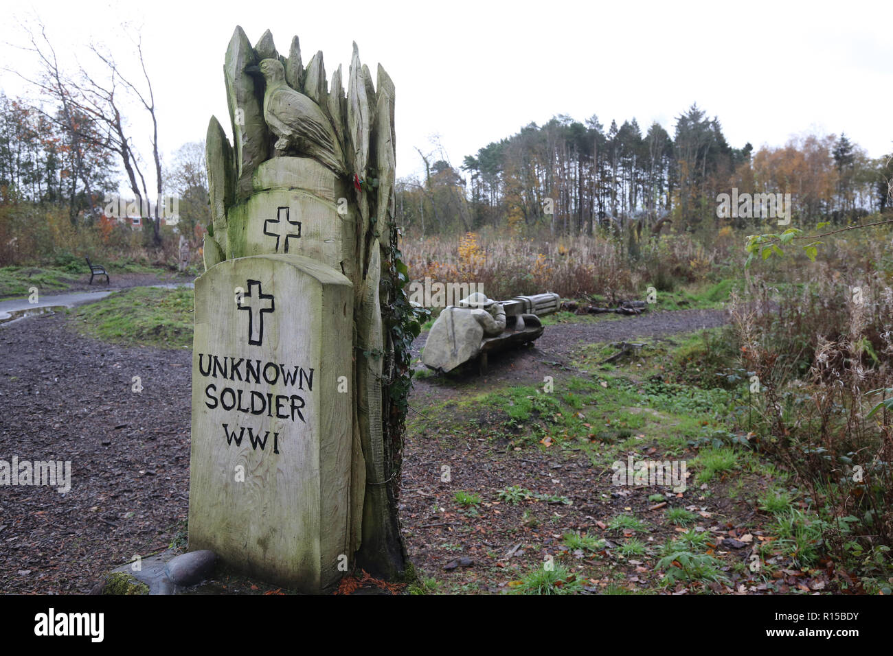 Scotland, Ayrshire.Ayr, Rozelle Park, First World War commemorative ...