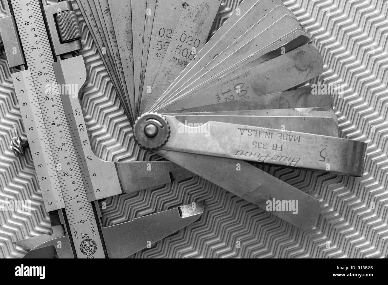 Precision engineering tools Black and White Stock Photos & Images - Alamy