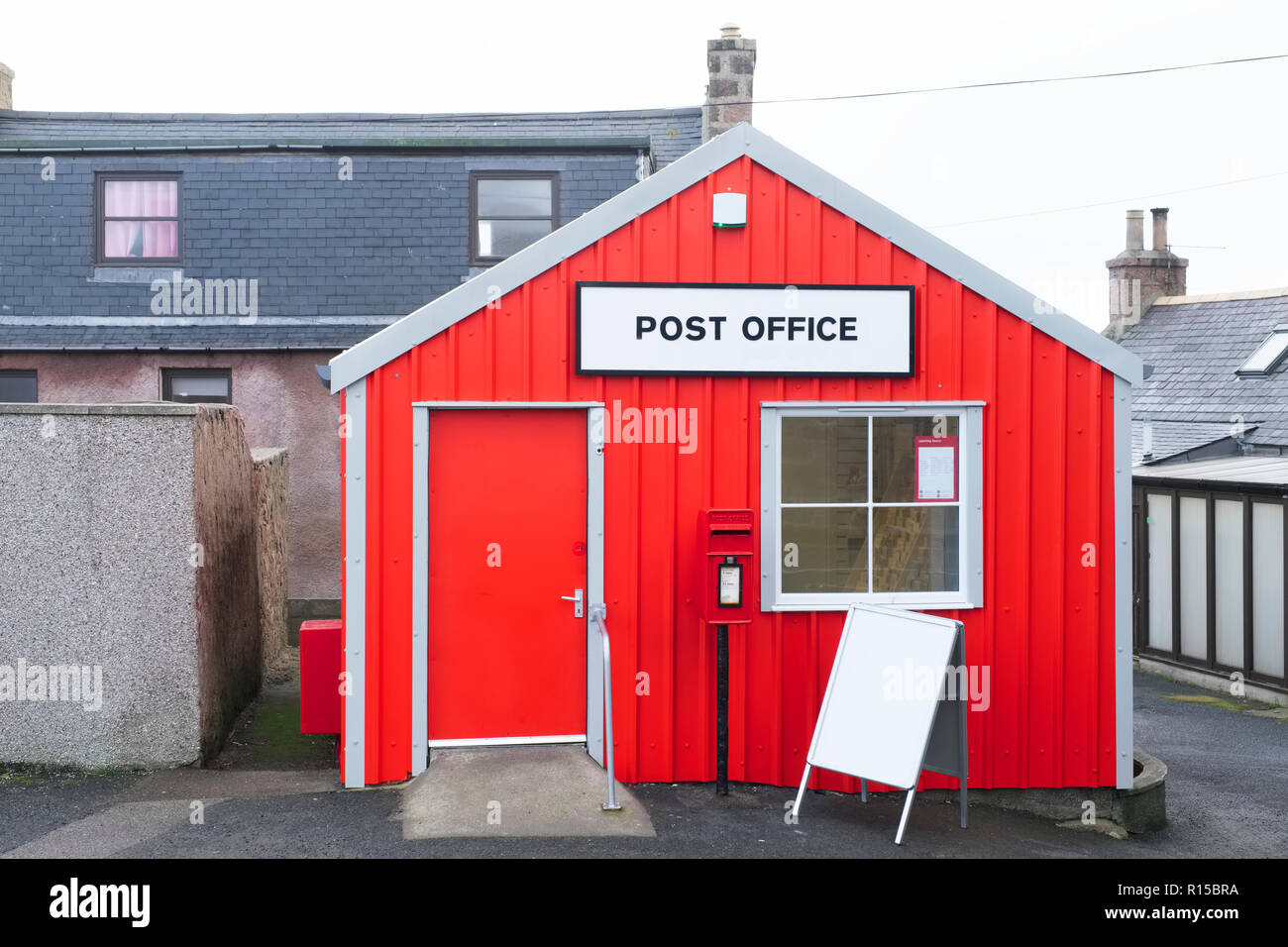 Red post office in rural isolated countryside island Scotland UK Stock ...