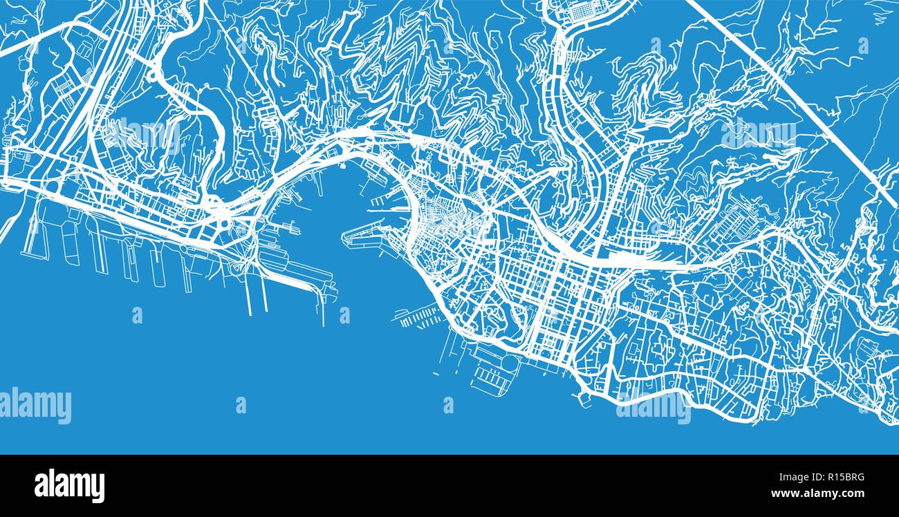 Urban vector city map of Genoa, Italy Stock Vector Image & Art - Alamy