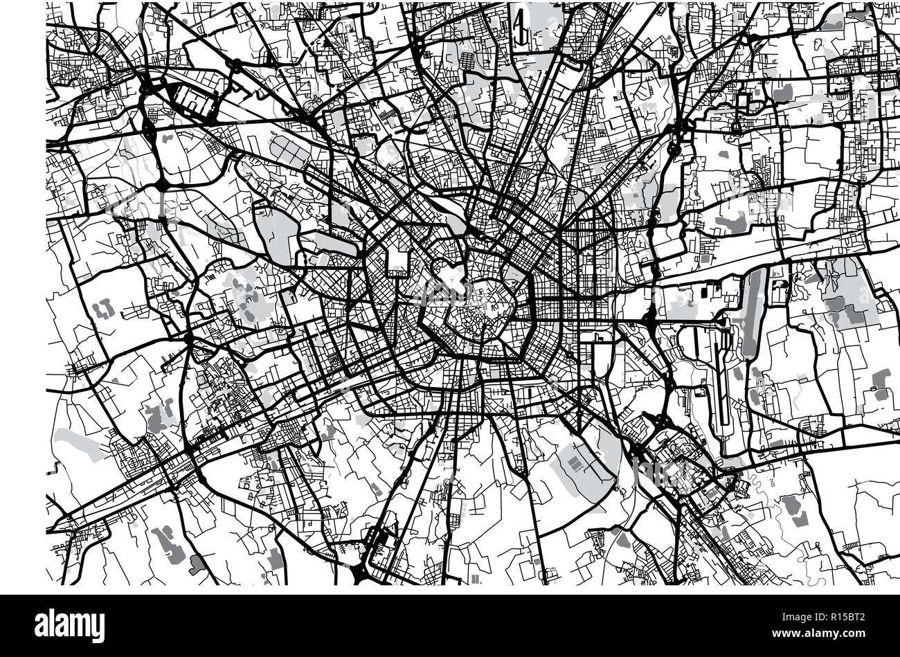 Map of downtown milan hi-res stock photography and images - Alamy