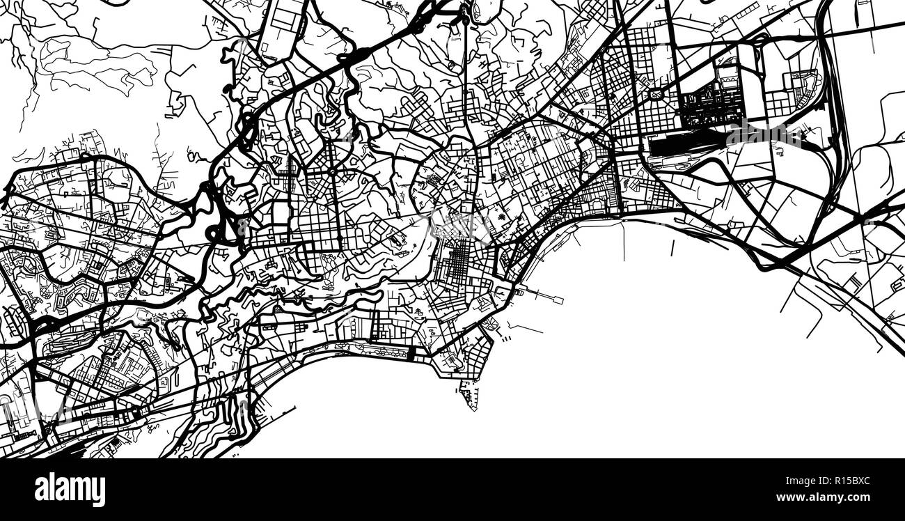Urban vector city map of Naples, Italy Stock Vector Image & Art - Alamy