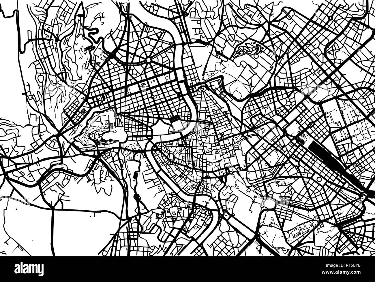 Urban vector city map of Rome, Italy Stock Vector Image & Art - Alamy