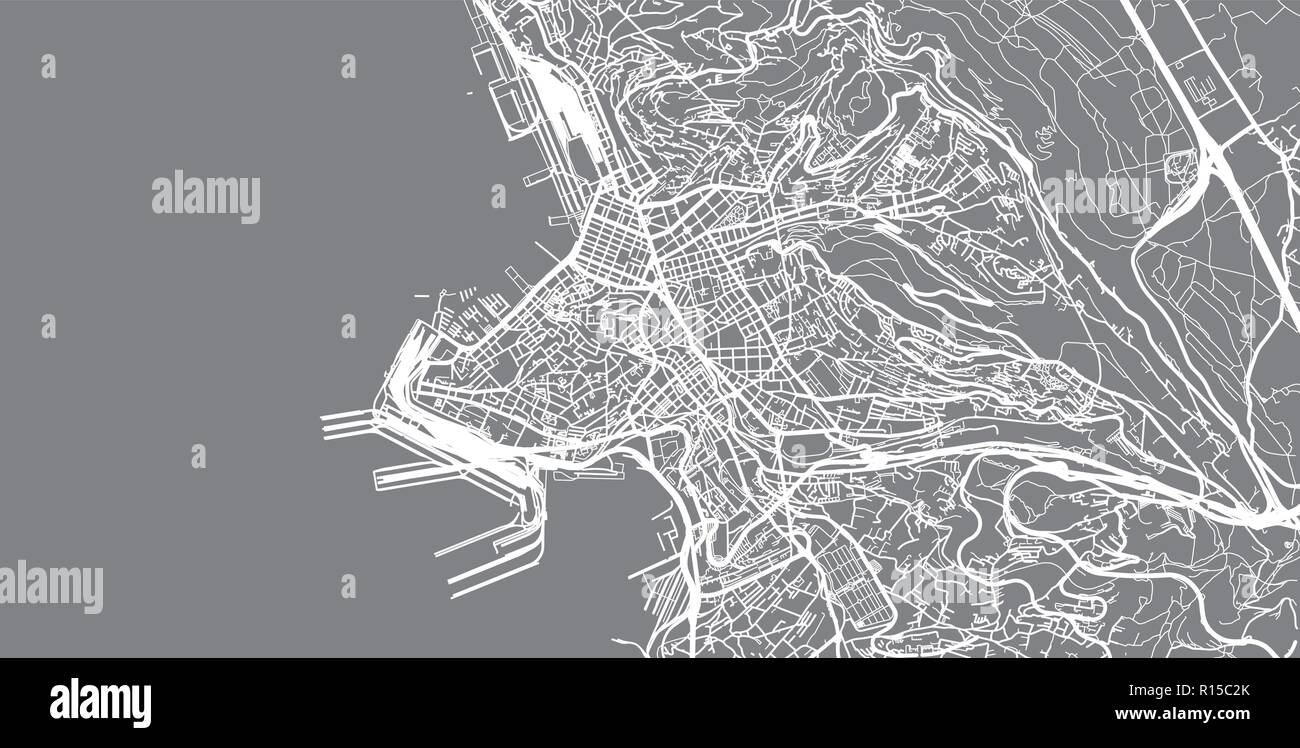 Urban vector city map of Trieste, Italy Stock Vector Image & Art - Alamy