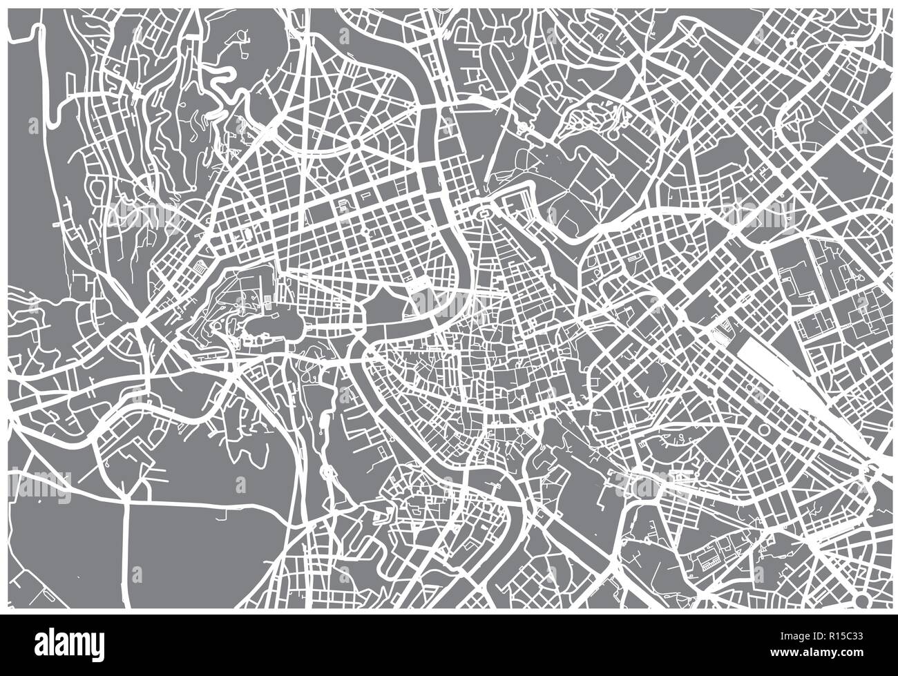 Rome map street Stock Vector Images - Alamy