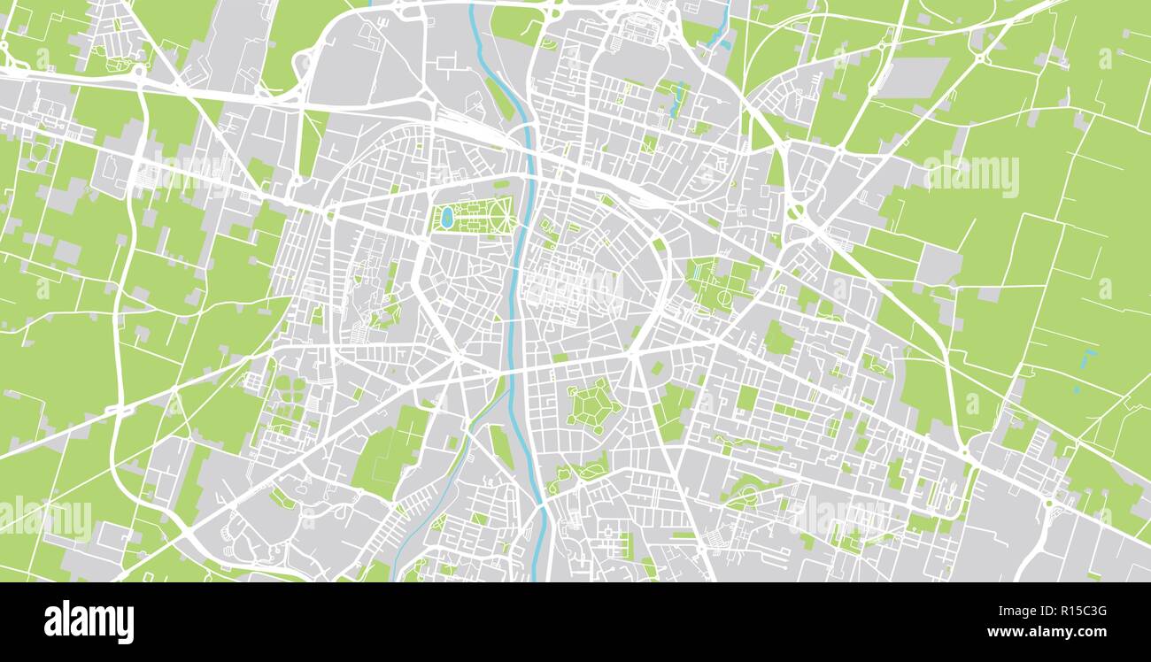 Urban vector city map of Parma, Italy Stock Vector Image & Art - Alamy