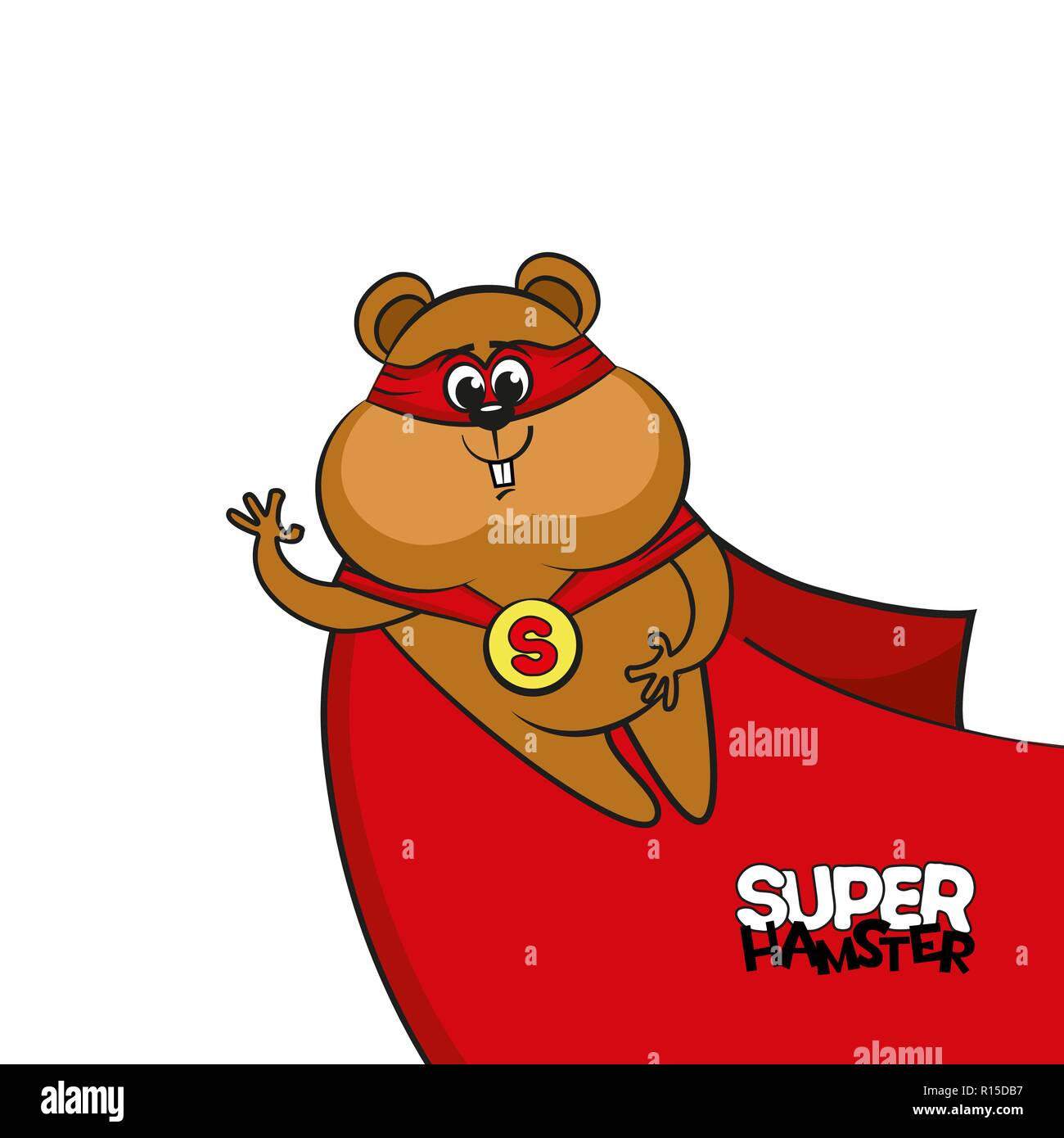 Superhero hamster. Vector image of a comic book or cartoon Stock Vector Image & Art - Alamy