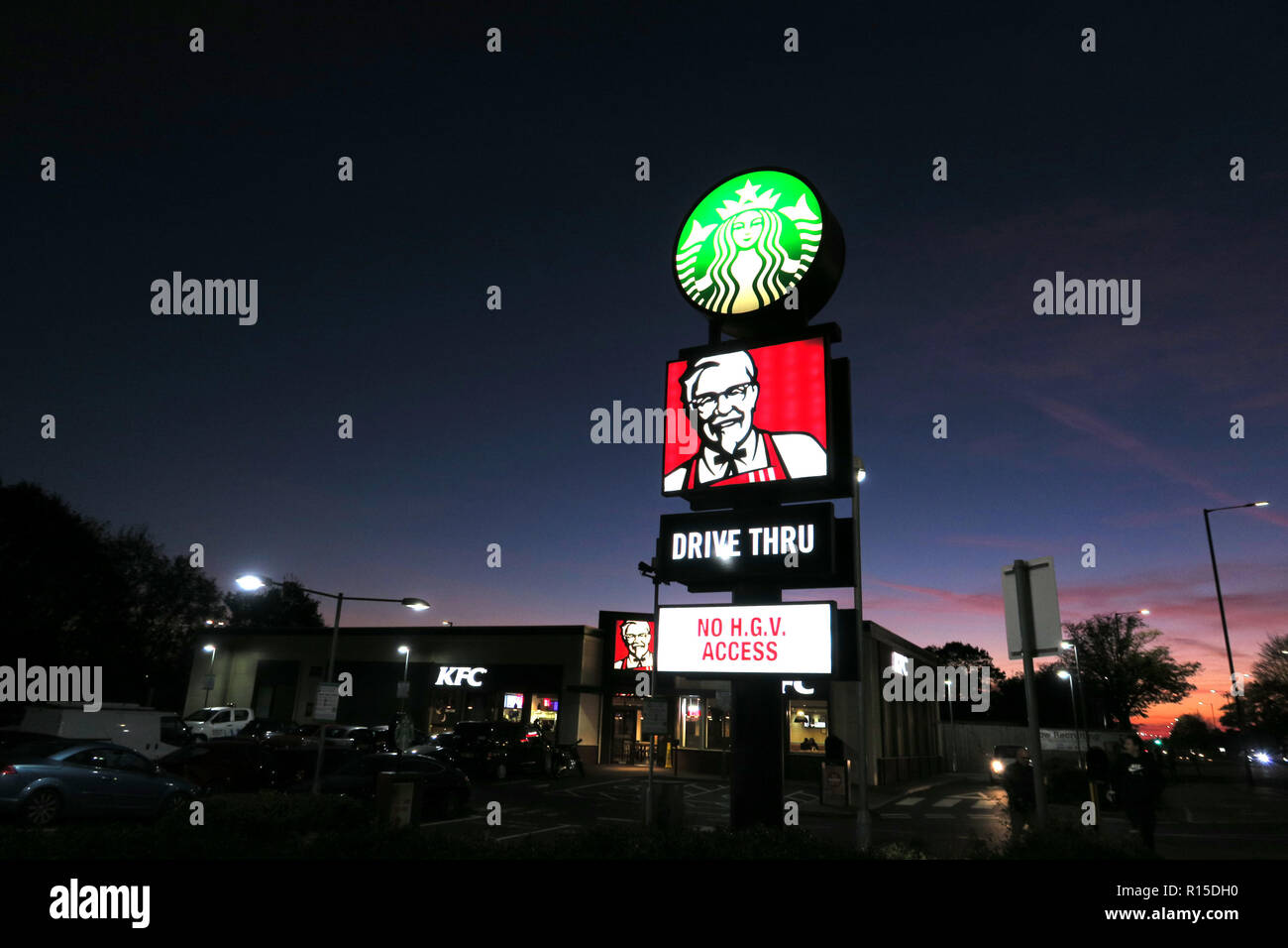 KFC Kentucky Fried Chicken restaurant, Cranford, Heathrow, London, UK ...