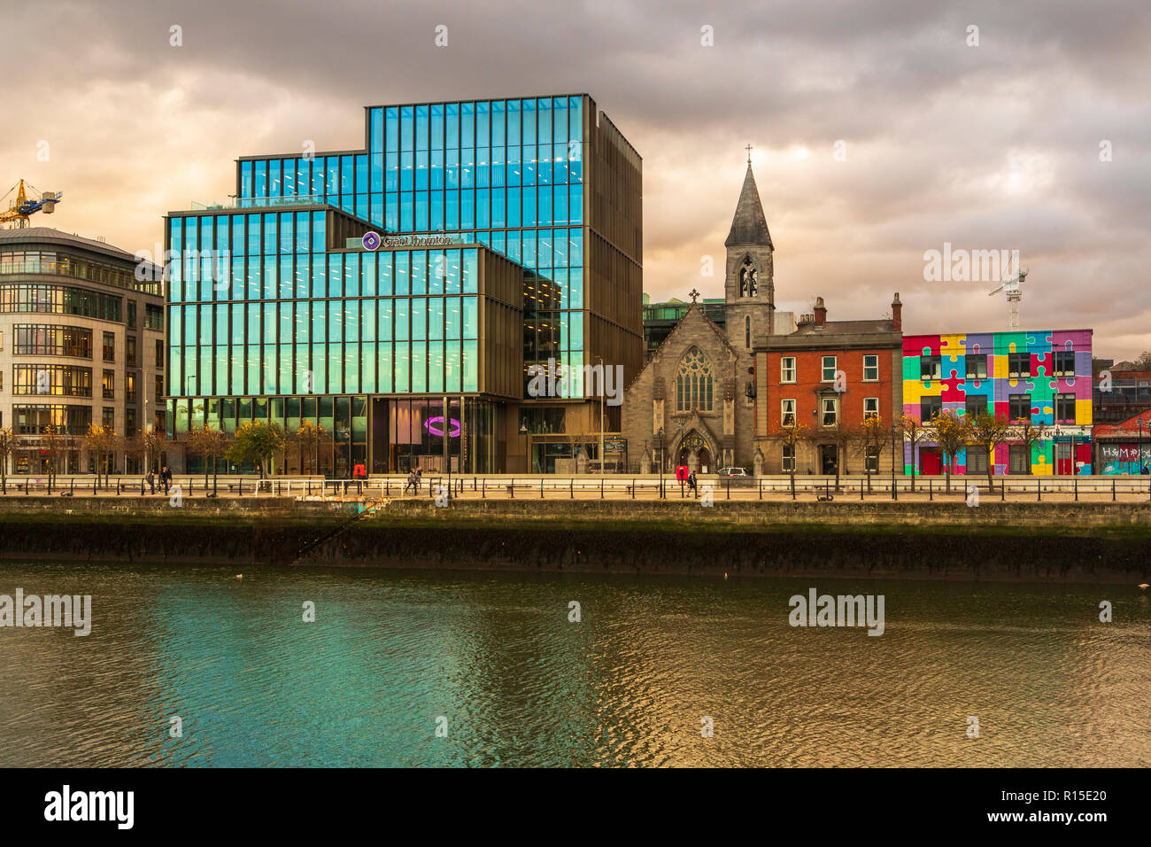 Dublin, Ireland at sunset Stock Photo - Alamy