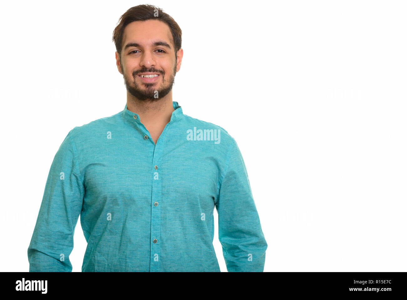 Portrait of young happy Indian man smiling Stock Photo - Alamy