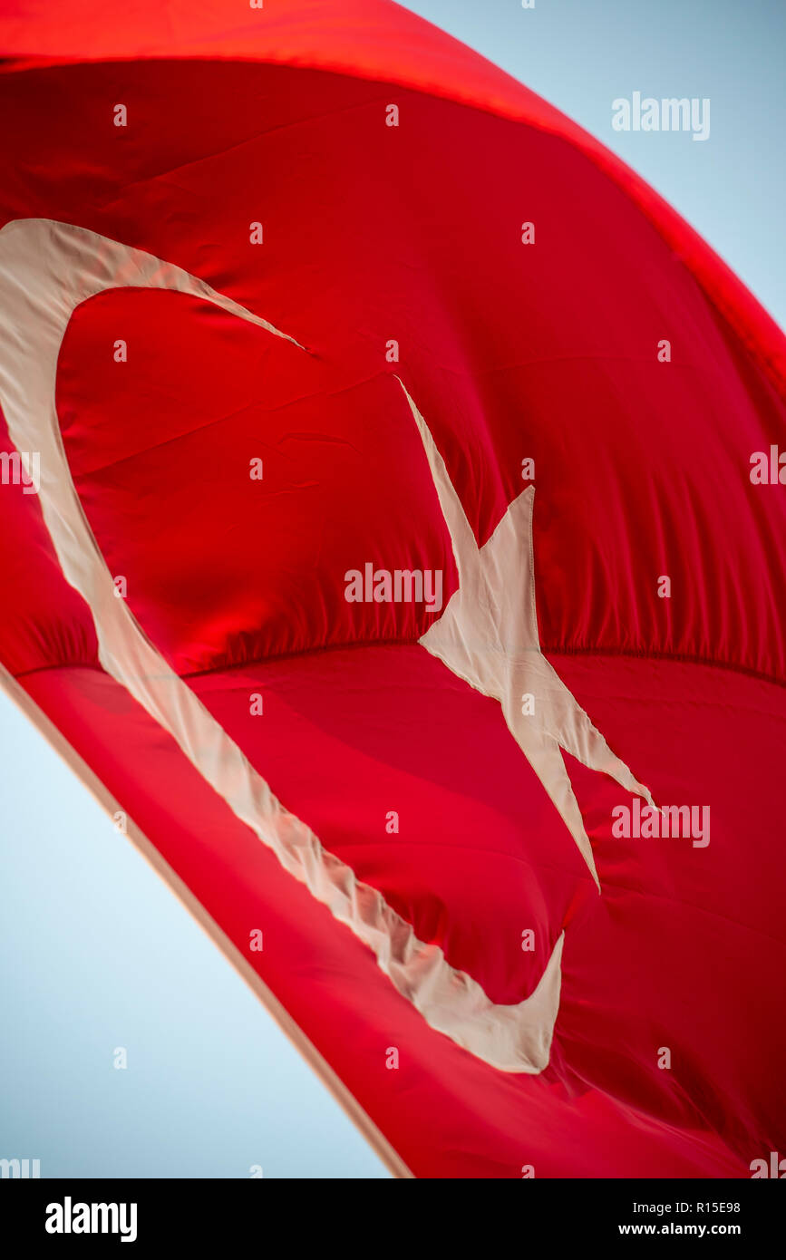 Turkish red flag hi-res stock photography and images - Alamy
