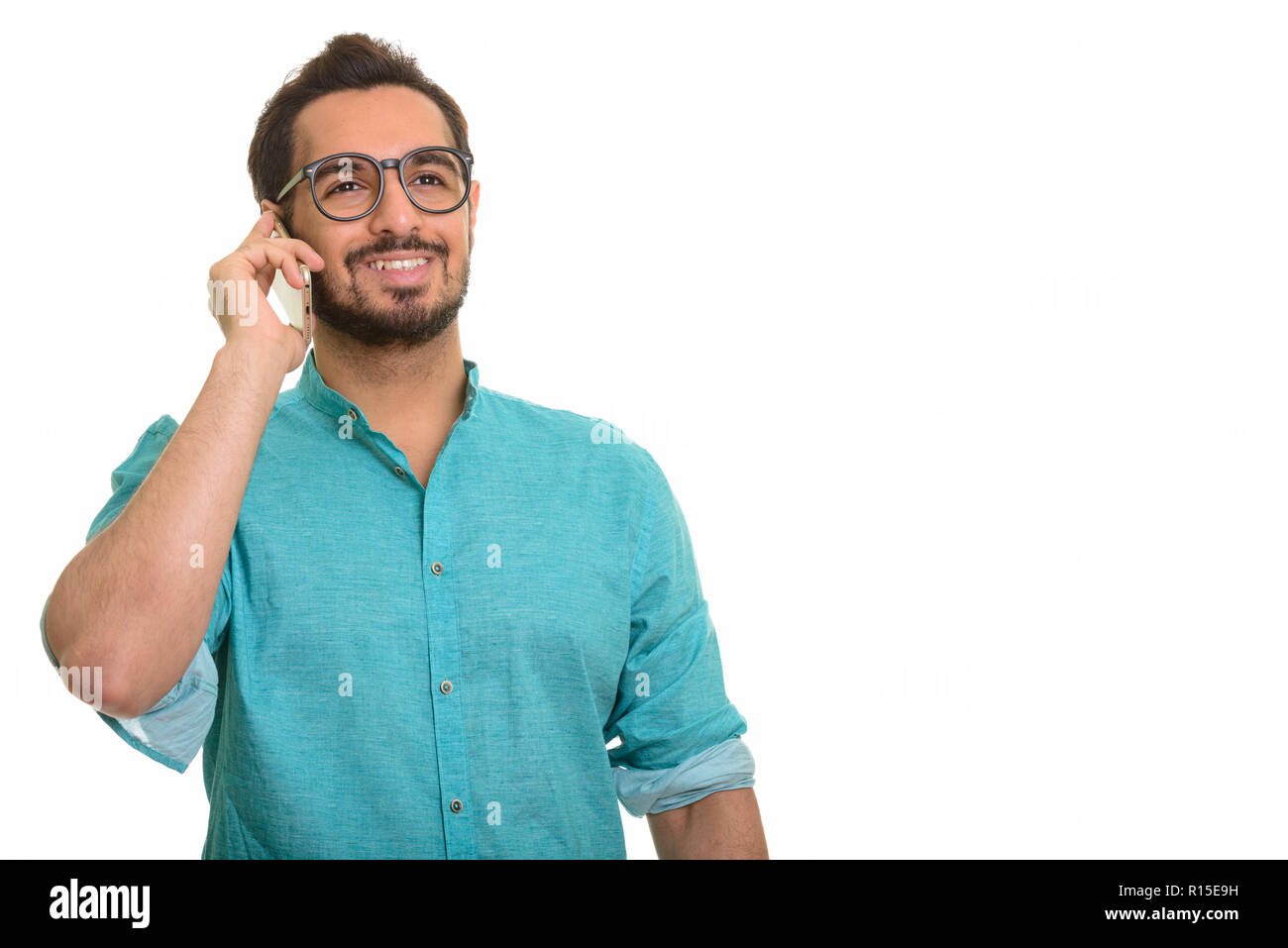 Indian man model talking hi-res stock photography and images - Alamy