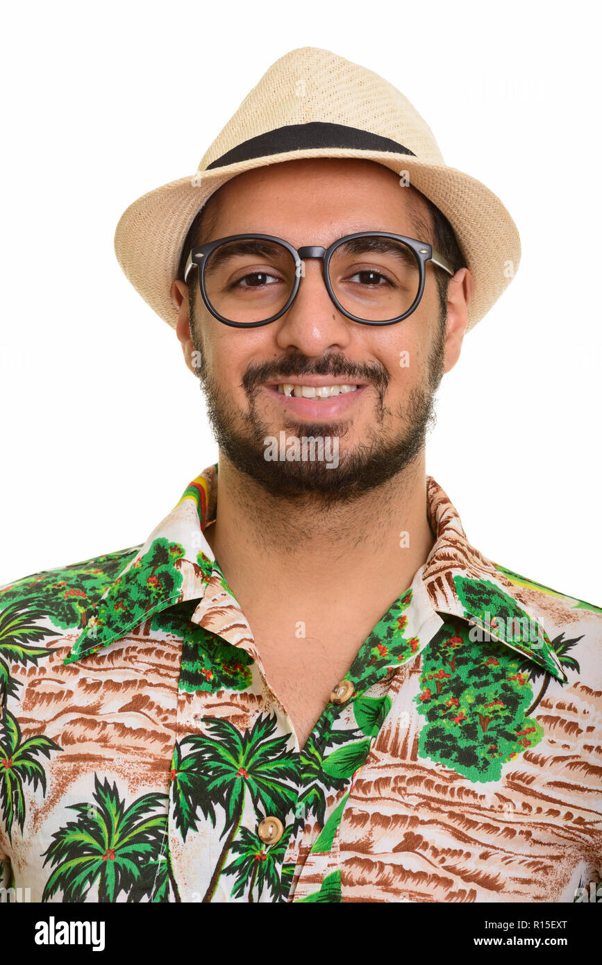 Young happy Indian man smiling ready for vacation Stock Photo - Alamy