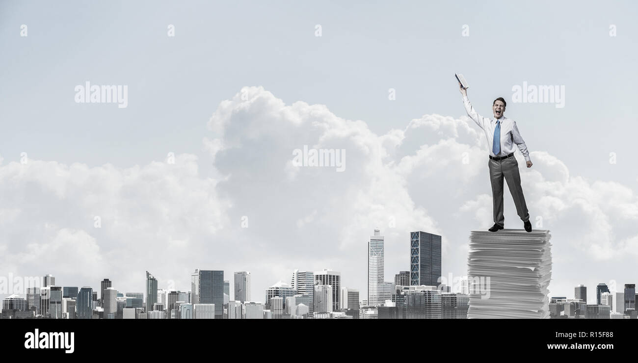 Study hard to become successful businessman Stock Photo - Alamy