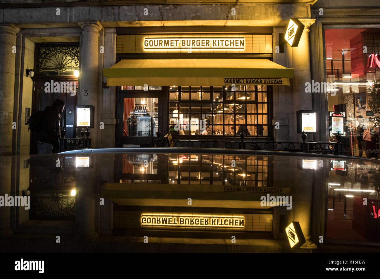 A general view of Gourmet Burger Kitchen restaurant on Berner's Street ...