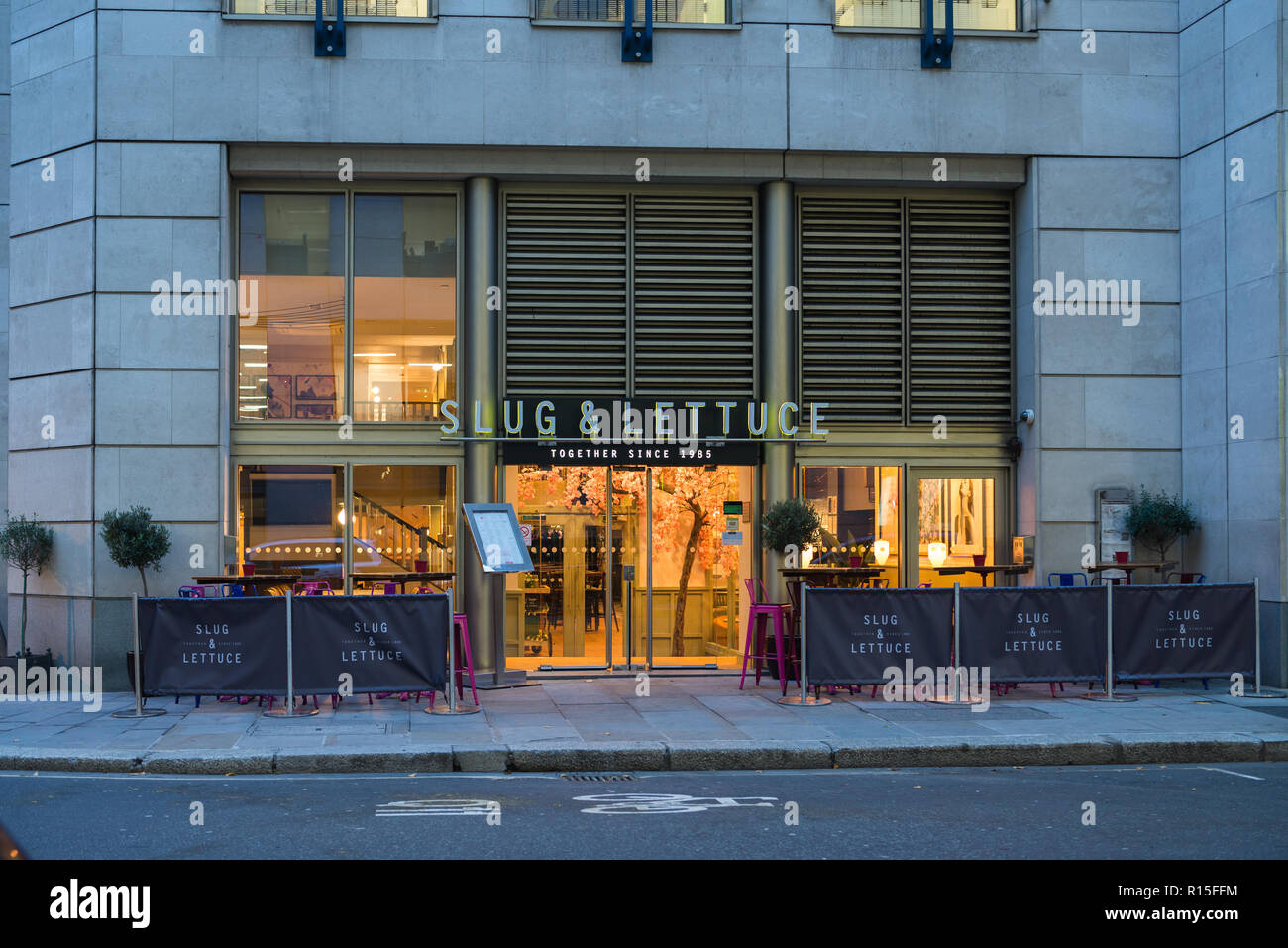 The Slug and Lettuce pub in Wood Street, London, England, UK Stock ...
