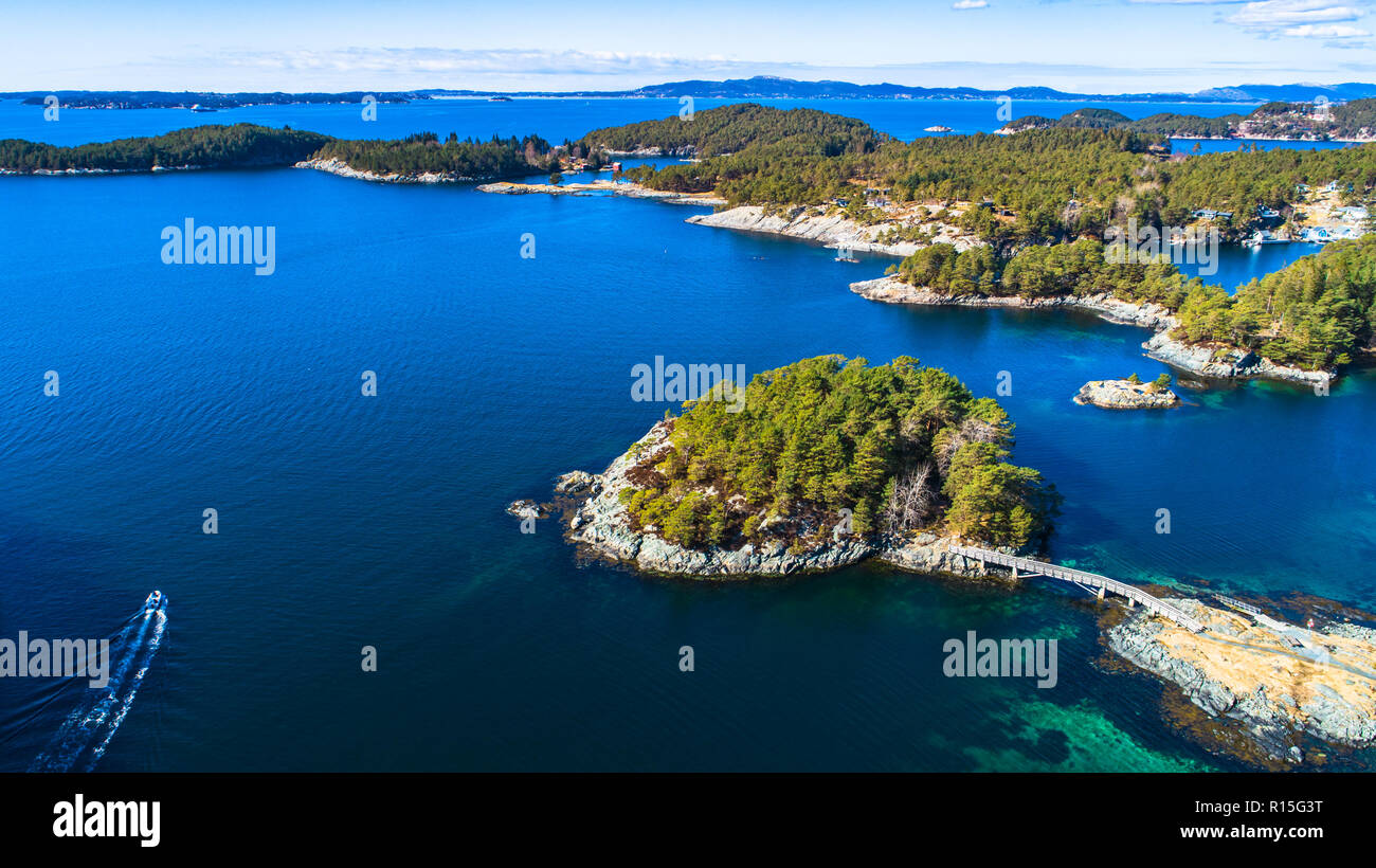Aerial fjord view near Os village. Bergen, Norway Stock Photo - Alamy