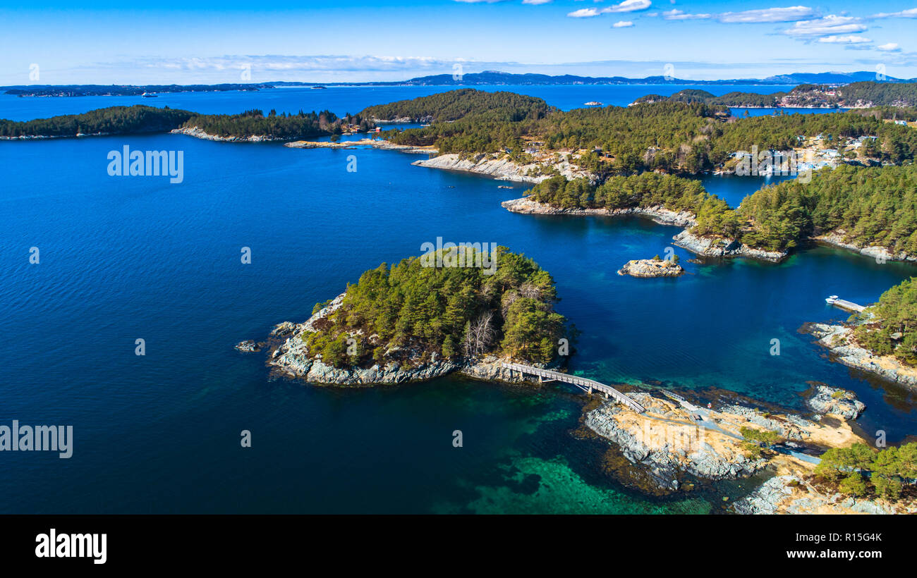 Aerial fjord view near Os village. Bergen, Norway Stock Photo - Alamy