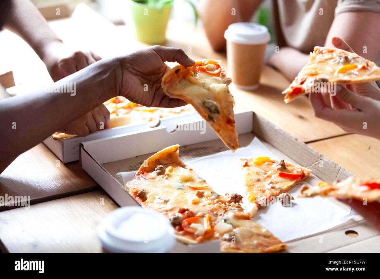 Women order junk food hi-res stock photography and images - Alamy