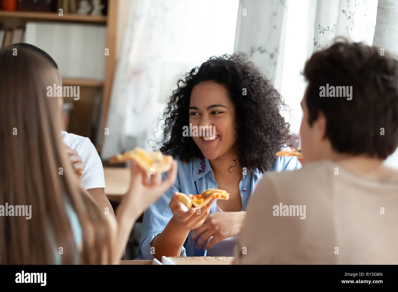 Diverse Group Of Students Eating Lunch High Resolution Stock ...