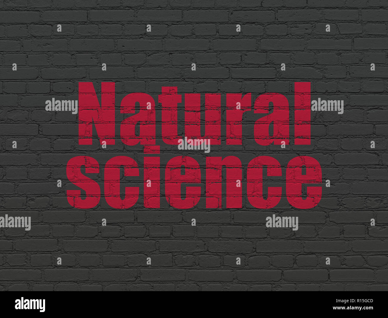 Science concept: Natural Science on wall background Stock Photo - Alamy