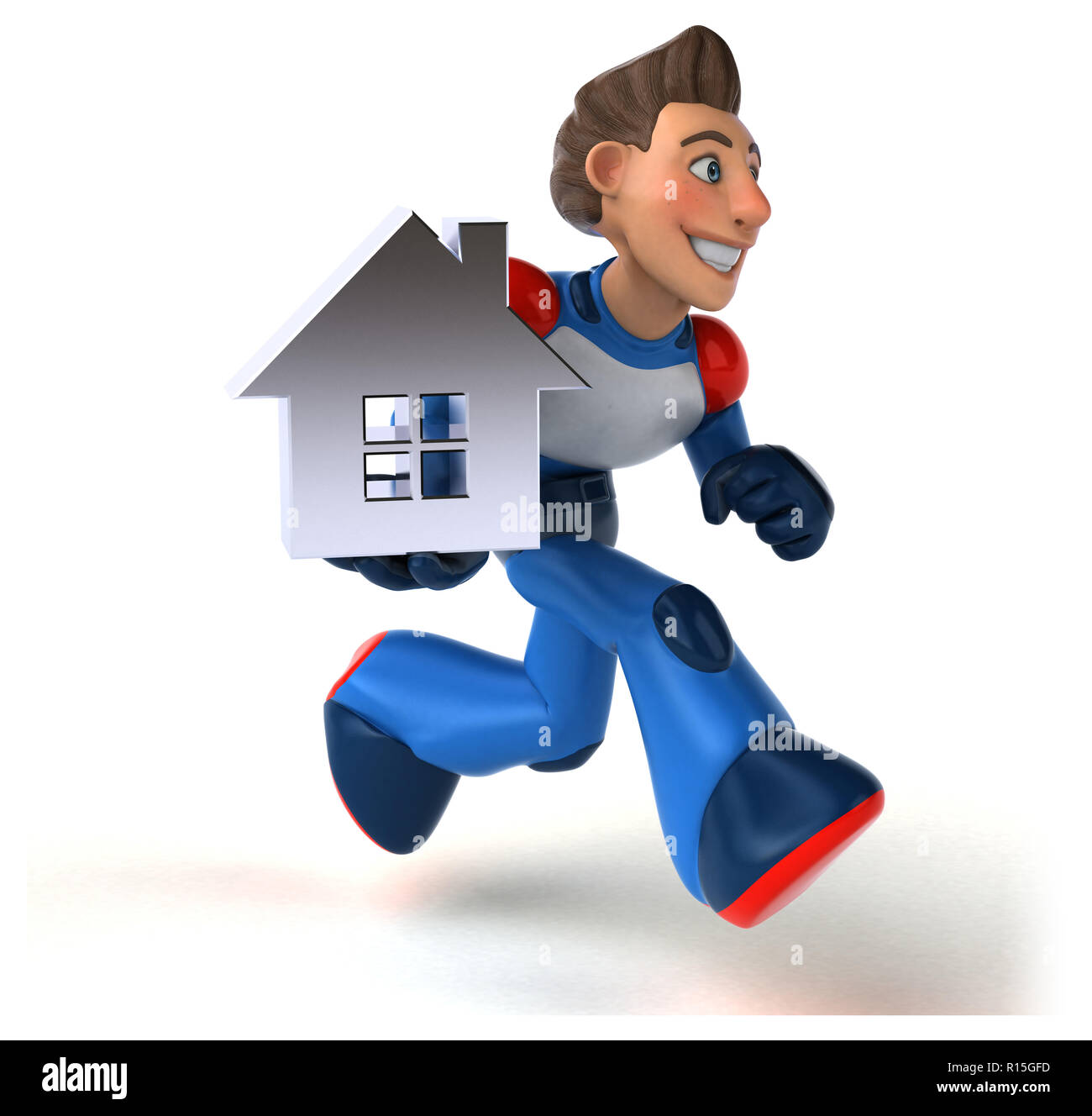 Cartoon illustration super hero house Cut Out Stock Images & Pictures ...