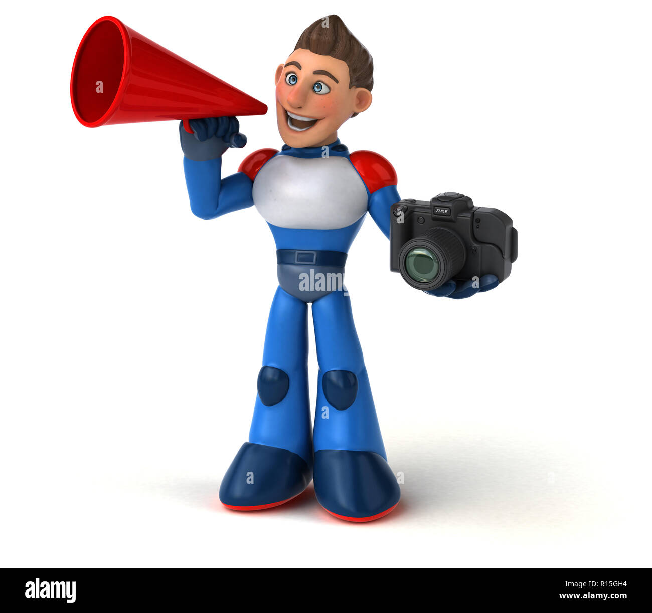 Cartoon illustration super hero camera hi-res stock photography and ...