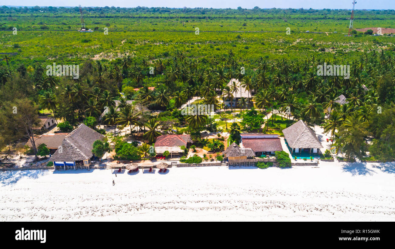 Aerial. Matemwe, Zanzibar. Tanzania Stock Photo - Alamy