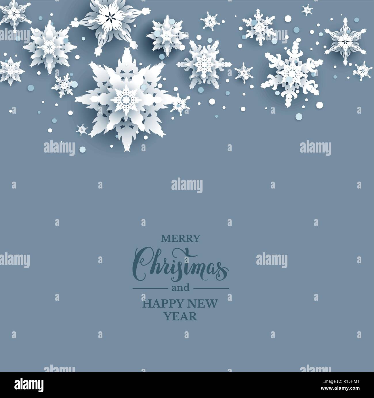 Realistic paper cut snow Stock Vector Images - Alamy
