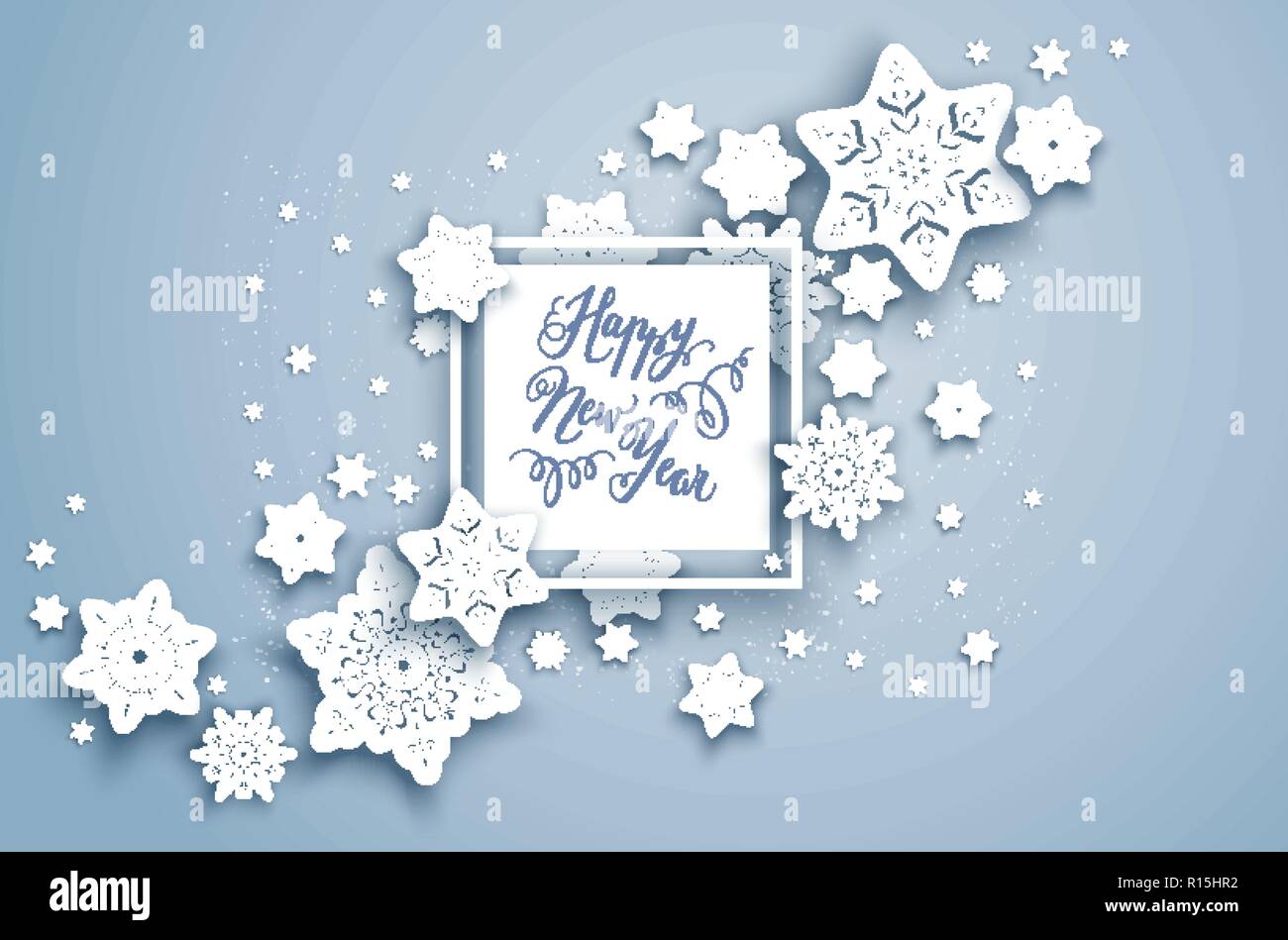 Snow nature frame Stock Vector Image & Art - Alamy