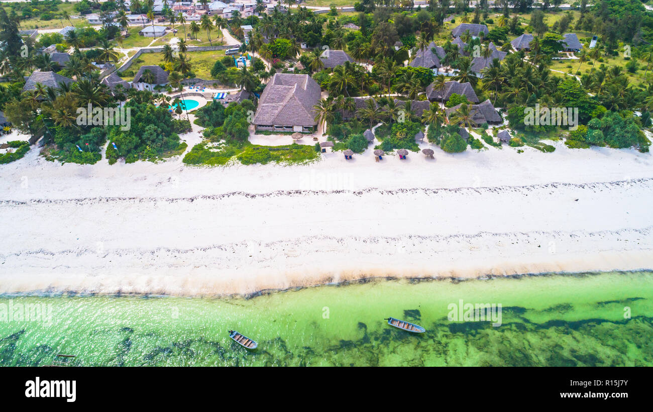 Aerial. Matemwe, Zanzibar. Tanzania Stock Photo - Alamy