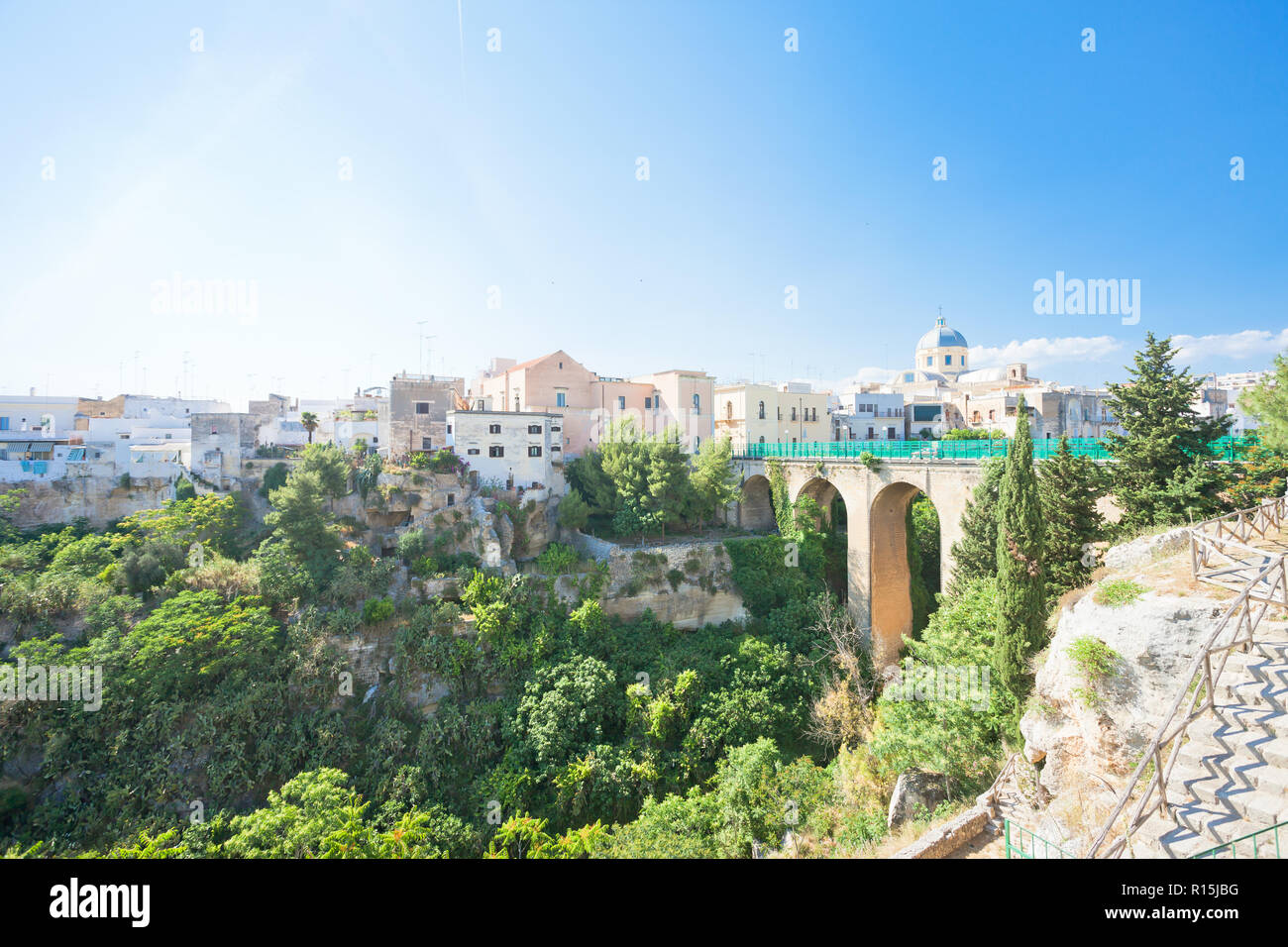 Massafra, Apulia, Italy - The viaduct road leading to the old town of ...