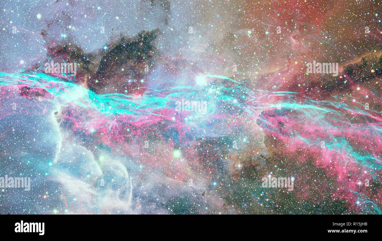Nebula and stars in outer space. Elements of this image furnished by ...