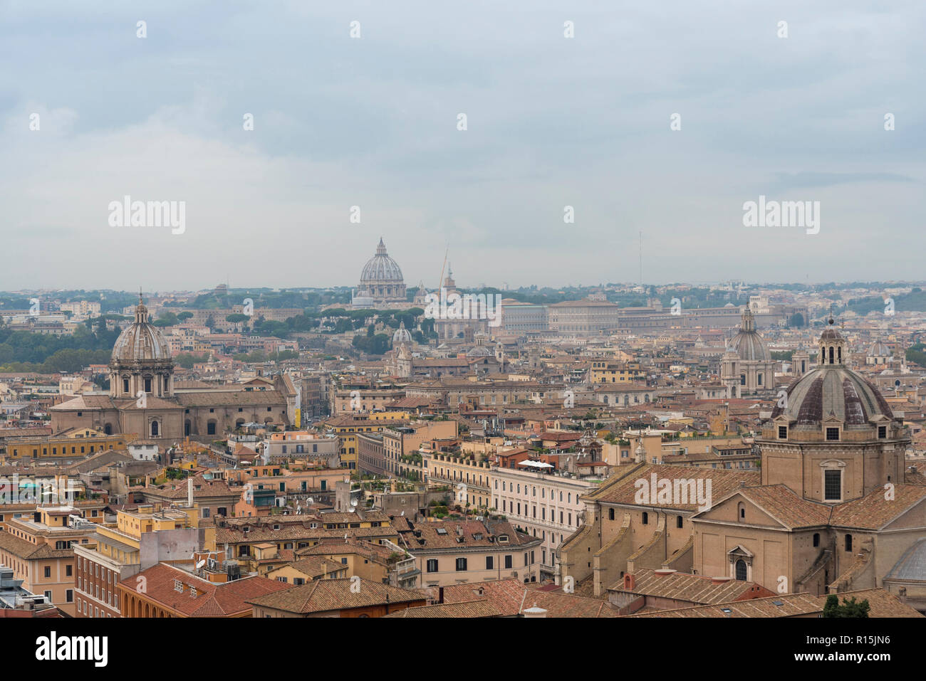 View of Rome from above Italy. Old buildings and sights of Rome Stock ...