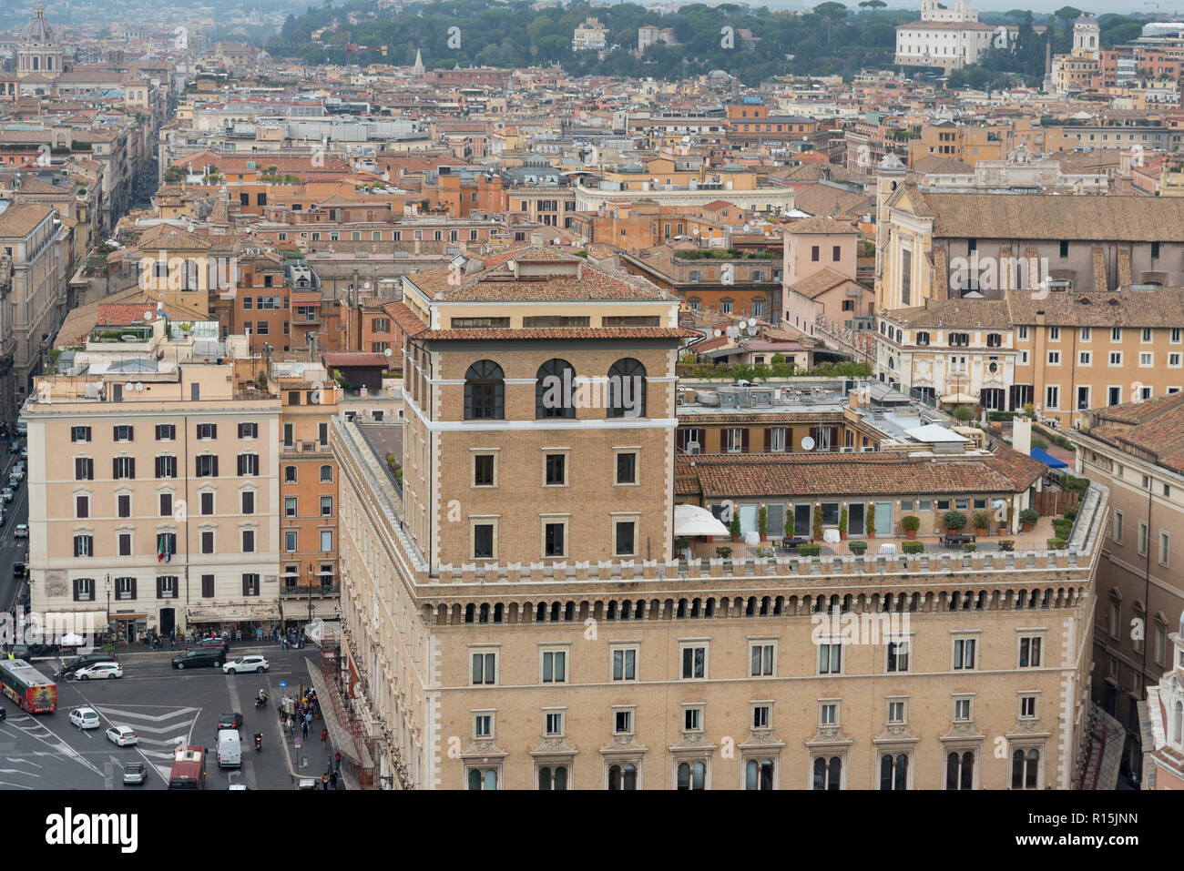 View of Rome from above Italy. Old buildings and sights of Rome Stock ...