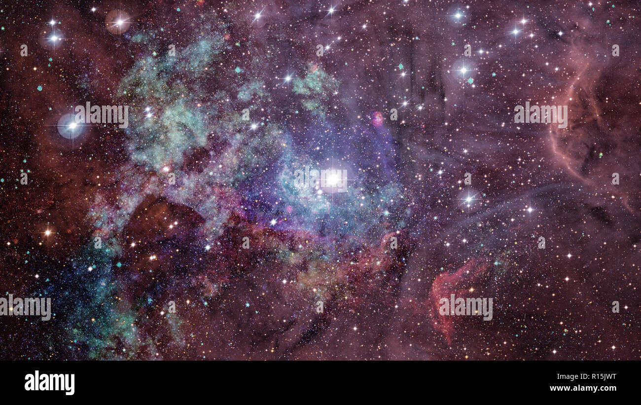 Nebula and stars in outer space. Elements of this image furnished by ...
