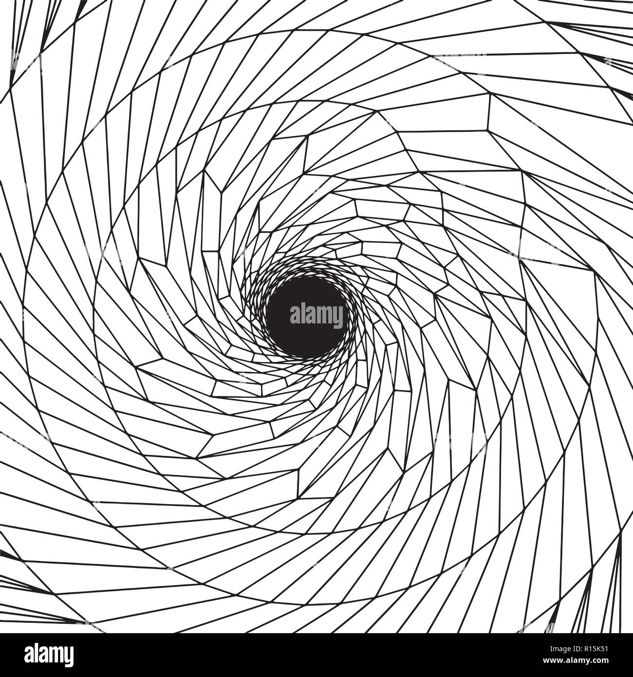 Tunnel or wormhole 3D surface tunnel.Grid texture Vector Stock Vector ...