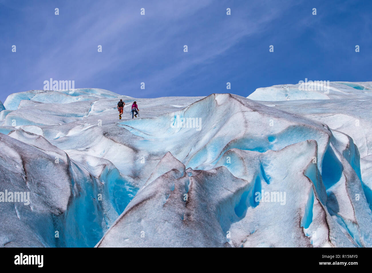 Nigardsbreen. A glacier arm of the large Jostedalsbreen glacier ...