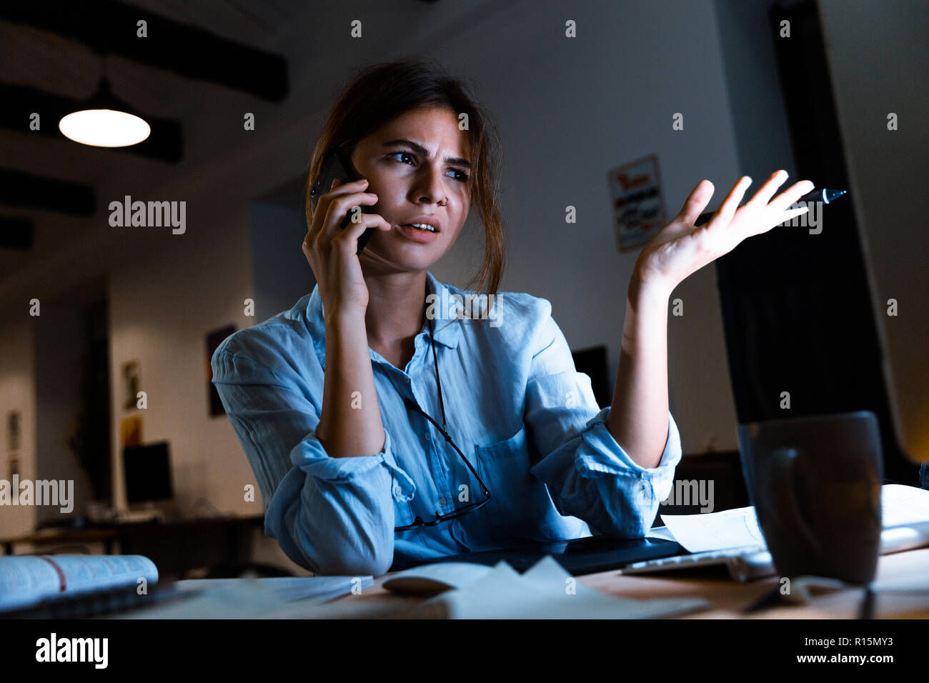 Confused call office hi-res stock photography and images - Alamy