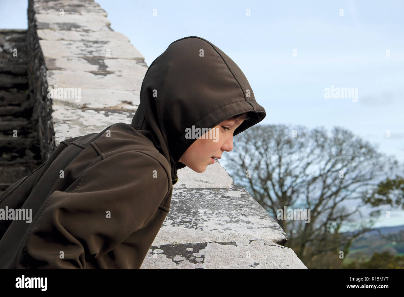 Boy looking at castle hi-res stock photography and images - Alamy