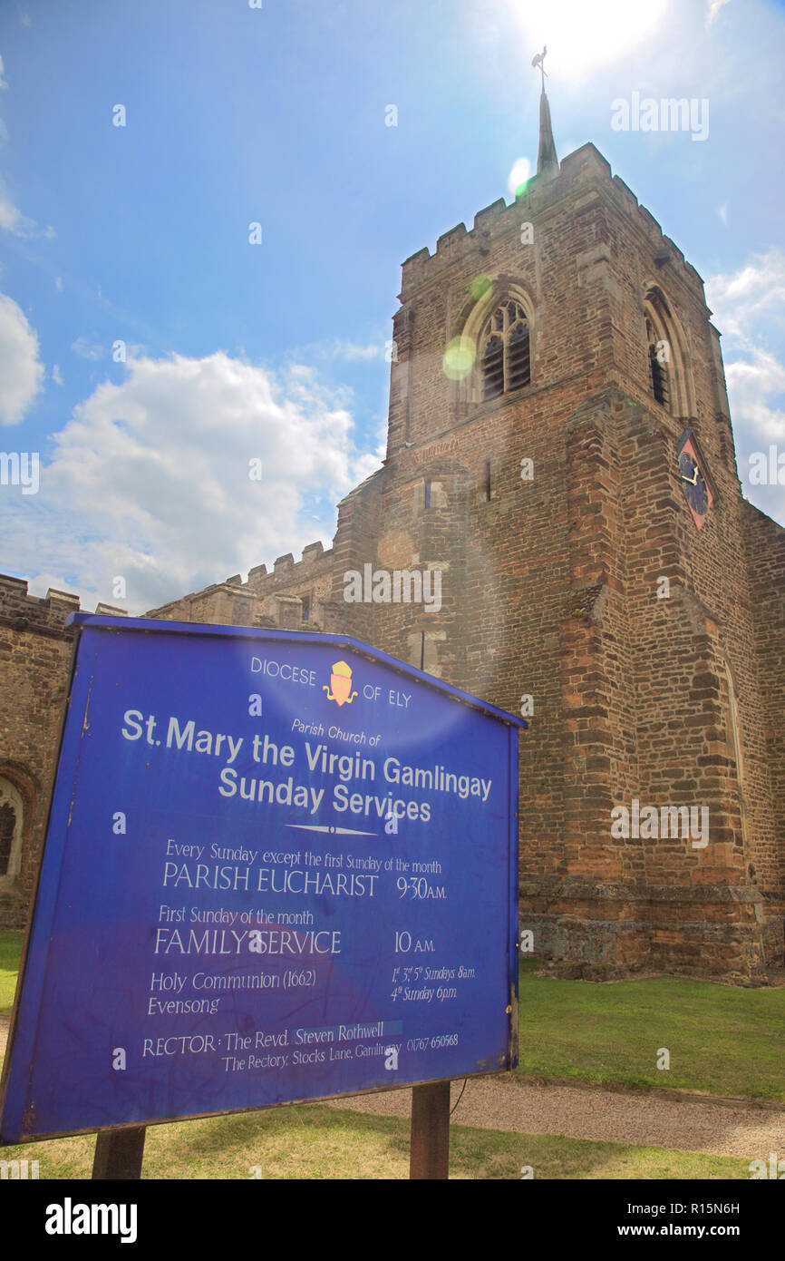 St. Mary the Virgin church in Gamlingay, Bedfordshire, England Stock ...