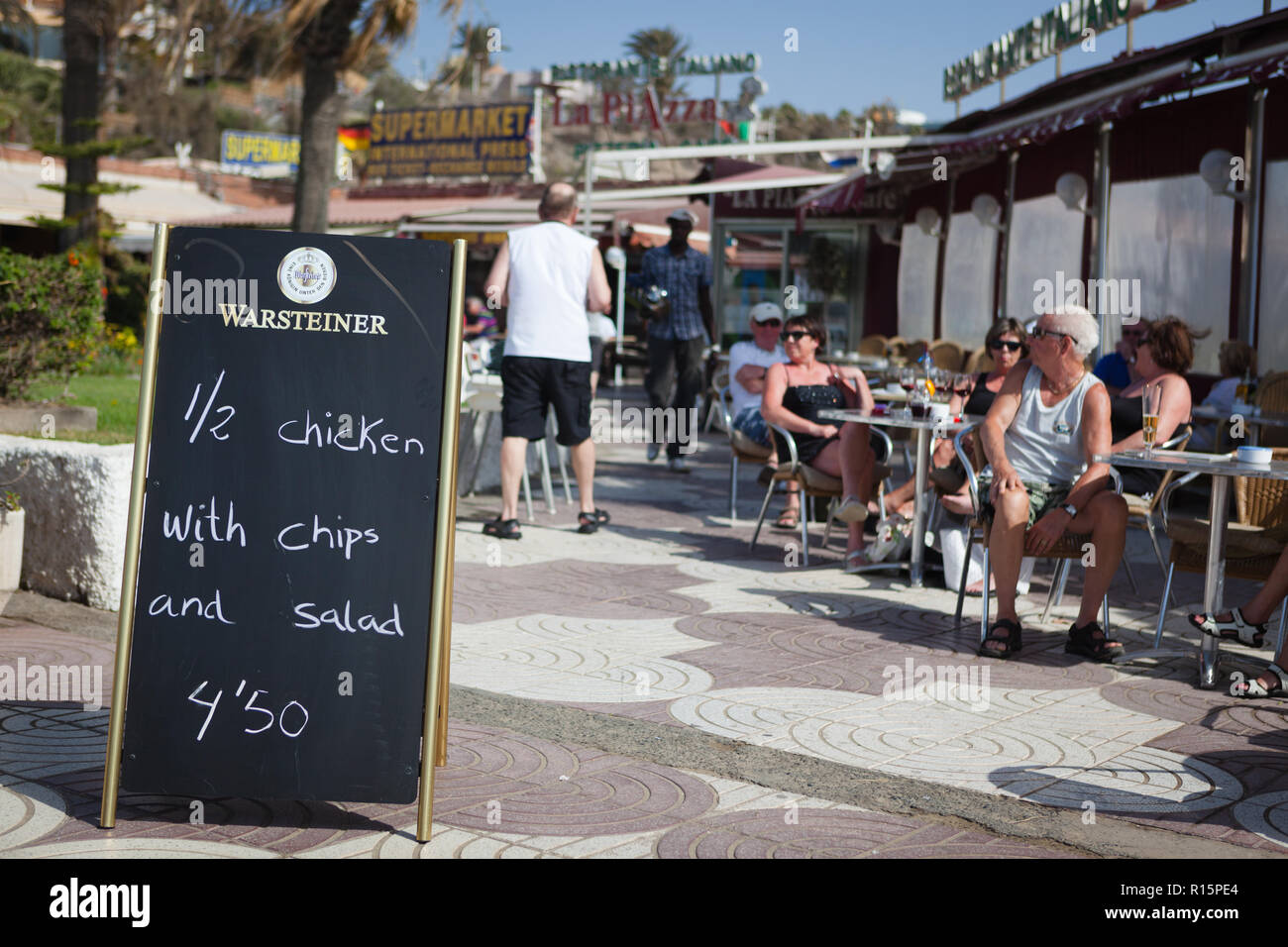 commercial area by beach Stock Photo - Alamy
